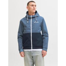 Jack & Jones Jack & Jones Herren Blouson &raquo;JJERUSH mit Kapuze&laquo; mit Kapuze Kunstfaser, regular fit blau M