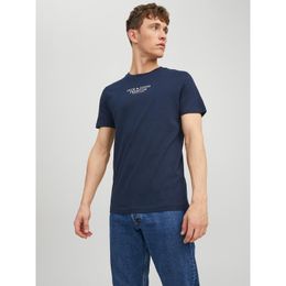 Jack & Jones Jack & Jones Herren T-Shirt &raquo;BLUARCHIE TEE&laquo; mit Logo Print blau XXL