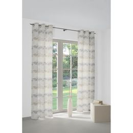 WIRTH Vorhang &raquo;Kairo&laquo; &Ouml;sen 1 Stk. tlg. beige Jacquard, Baumwolle, Polyester 145cm, &Ouml;sen, 132cm