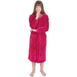 WEWO-Fashion Wewo fashion Kinderbademantel &raquo;8514&laquo; 1 Stk. mit kuscheliger Kapuze pink Baumwoll-Mix 140 L: 92cm