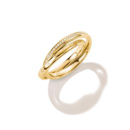 Thomas Sabo Damen Thomas Sabo Fingerring &raquo;Together Ring gelbgoldfarben&laquo; mit Zirkonia (synth.) gold 52, Metall