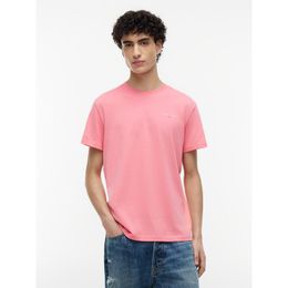 Tommy Jeans Herren T-Shirt &raquo;TJM SLIM LINEAR CHEST TEE EXT&laquo; Mit Rundhalsausschnitt rosa M