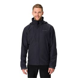 Vaude Herren Vaude Regenjacke &raquo;Men's Escape Light Jacket&laquo; mit Kapuze mit zwei Rei&szlig;verschlusstaschen, atmungsaktiv, schnell trocknend schwarz XXL