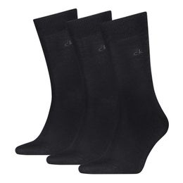 Calvin Klein Herren Socken &raquo;CK MEN SOCK&laquo; 3 Paar, uni, Cotton-Mix, breiter Bund schwarz 39-42