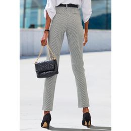 Lascana Damen Lascana Jogger Pants &raquo;klassische schmale Form&laquo; mit Jacquard Strickmuster oder uni schwarz blau 40/42, N-Gr
