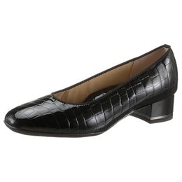 Ara Damen Pumps &raquo;GRAZ&laquo; , Abendschuh, Festtagsschuh, Blockabsatz, mit Reptilpr&auml;gung schwarz 6 (39)