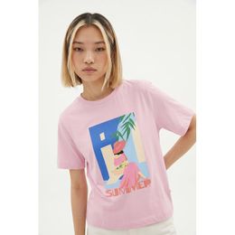 V&eacute;ro Moda Vero Moda Damen Kurzarmshirt &raquo;VMSALLI METTE SS TOP BOX JRS&laquo; Baumwolle, regular fit rosa XS
