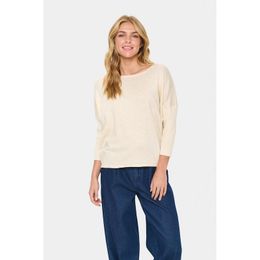 Saint Tropez Damen Rundhalspullover &raquo;A2561, MilaSZ R-Neck&laquo; Viskosemischung, Casual fit braun XS