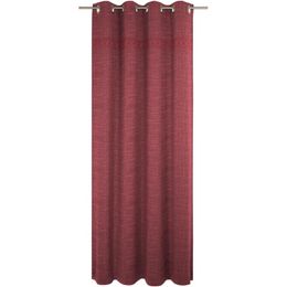 WIRTH Vorhang &raquo;Wiessee&laquo; &Ouml;sen 1 Stk. tlg. rosa Jacquard, Baumwolle, Leinen, Modal 145cm, &Ouml;sen, 150cm