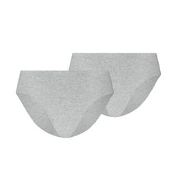 Puma Damen Puma Slip &raquo;Puma WOMEN INVISIBLE COTTON BRIEFS 2P&laquo; nahtlose R&auml;nder f&uuml;r eine unsichtbare Passform grau S