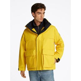 Tommy Hilfiger Herren Outdoorjacke &raquo;REGATTA MID LENGTH JACKET&laquo; mit Kapuze verstaubare Kapuze mit Rei&szlig;verschlussfach gelb 3XL