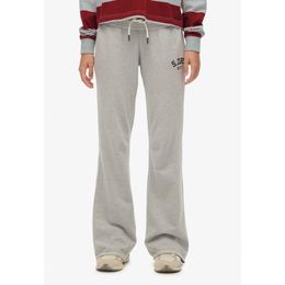Superdry Damen Sweathose &raquo;ATHLETIC EMB FLARE JOGGER&laquo; Baumwolle, slim fit grau XL, N-Gr