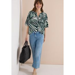 Cecil Damen Druckbluse Sommerbluse mit grafischem Muster / im Tunika-Style XS (36)