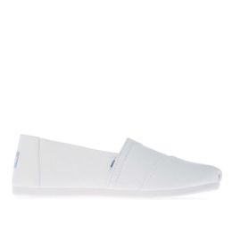 Toms Shoes Espadrilles Alpargata toile coton recycl&eacute; Toms Pour Femme en Blanc