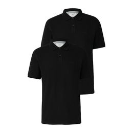 s.Oliver Herren s.Oliver Poloshirt Packung, 2 Stk. mit Logo Stickerei schwarz XL