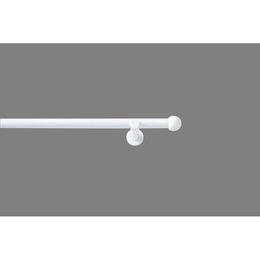 GOOD LIFE Vorhangstange &raquo;Bola&laquo; &Oslash; 20 mm 1 l&auml;ufig-l&auml;ufig Fixma&szlig; wei&szlig; Metall B/L: 120cm &Oslash; 20mm, 1 l&auml;ufig