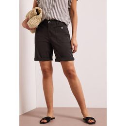 Street One Damen Street One Bermudas &raquo;Style Yulius&laquo; Sommershorts mit Turn-Up schwarz 38, N-Gr