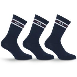 Fila Damen Socken &raquo;UNISEX LIFESTYLE PLAIN SOCKS&laquo; 3 Paar, 3 Paar tlg. mit Logo-Schriftzug blau 35-38