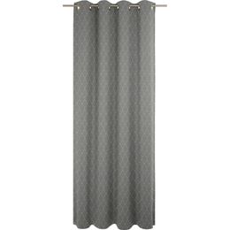 Adam Vorhang &raquo;Indian Cortezada Light&laquo; &Ouml;sen 1 Stk. tlg. aus 100% Bio-Baumwolle grau Jacquard, Baumwolle (Bio-Baumwolle) 145cm, &Ouml;sen, 145cm