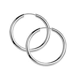 Aniston Jewelry & Watches Damen Aniston JEWELRY & WATCHES Paar Creolen &raquo;Schmuck Geschenk Silber 925 Ohrringe Basic 2 mm breit&laquo; Made in Germany 25, 