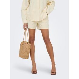 Only Damen Only Jeansshorts &raquo;ONLVEGA HW EMBROIDERY DNM SHORTS GUANOOS&laquo; Baumwolle, High Waist beige XS (34), N-Gr