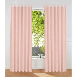 OTTO home Vorhang &raquo;Raja&laquo; Schlaufen 2 Stk. tlg. 2er-Set, Bestseller, einfarbig, modern, pflegeleichte Mikrofaser rosa Polyester, Recyceltes Material 