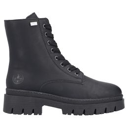 Rieker Damen Winterstiefelette Plateauboots, Schn&uuml;rboots mit wasserabweisender RiekerTEX-Membran schwarz 41