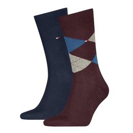 Tommy Hilfiger Herren Socken &raquo;TH MEN SOCK CHECK 2P&laquo; 2 Paar, 2 Paar tlg. mit klassischem Argyle-Design 39-42