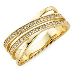 Aniston Jewelry & Watches Damen Aniston JEWELRY & WATCHES Fingerring &raquo;Schmuck Geschenk Silbering&laquo; mit Zirkonia (synth.) gold 56, Silber 925 (