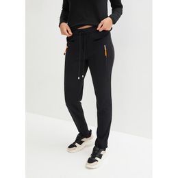 bonprix Damen bonprix Schlupfhose aus elastischem Materialmix mit Viskose, l&auml;ssige Passform schwarz 44/46 (L), N-Gr