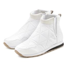 Vivance Damen Winterstiefelette in modischer Stepp-Optik, Ankle Stiefeletten, Outdoor Boots, Sneaker wei&szlig; 42