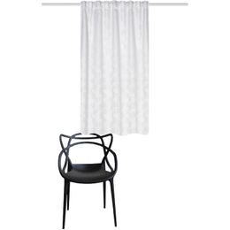 Home Wohnideen Vorhang &raquo;GINGKO&laquo; Multifunktionsband 1 Stk. tlg. Verdunkler, jacquardgemustertes Gingko-Blatt-Motiv, 100% verdunklend wei&szlig; Polyester 