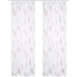 Home Wohnideen Vorhang &raquo;PAOLO&laquo; Schlaufen 2 Stk. tlg. 2er Pack Schlaufenschal PAOLO bedruckt wei&szlig; Voile, Polyester 245cm, Schlaufen, 140cm