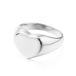 Aniston Jewelry & Watches Damen Aniston JEWELRY & WATCHES Fingerring &raquo;Schmuck Geschenk Edelstahl Damenring Ring Herz&laquo; Made in Germany silber 54, 