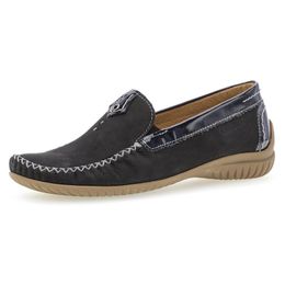 Gabor Damen Mokassin &raquo;FLORENZ&laquo; Slipper, Schlupfschuh mit Gummizug, Weite G (=weit) blau 40
