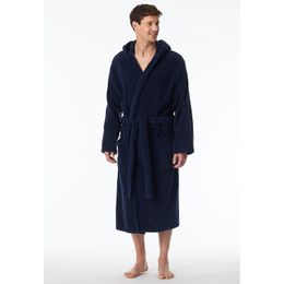 Schiesser Herren Herrenbademantel &raquo;Essentials&laquo; in weicher, behaglicher Frottee-Qualit&auml;t blau M