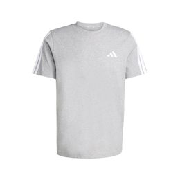 adidas Sportswear Funktionsshirt 'MEN 3-STRIPES' Herren Gr&ouml;&szlig;e L grau / wei&szlig;