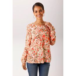 Aniston Casual Damen Aniston CASUAL Schlupfbluse mit farbharmonischem Blumendruck - NEUE KOLLEKTION bunt 48