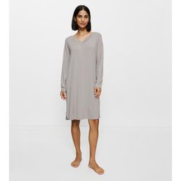 Triumph Damen Nachthemd &raquo;Timeless Sensuality NDK LSL&laquo; Ohne Taschen atumgsaktiv und weich grau 36, N-Gr