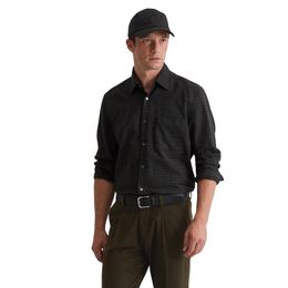 Marc O'Polo Marc O'polo Herren Marc O'Polo Langarmhemd In softer, leichter Flanell-Qualit&auml;t schwarz L, N-Gr