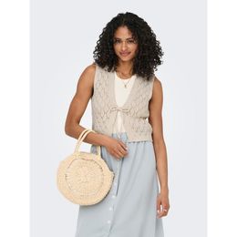 Only Damen Only Strickjacke &raquo;ONLCHILI S/L STRING CARDIGAN KNT&laquo; beige L