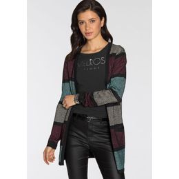 Melrose Damen Longstrickjacke aus weichem Glitzergarn bunt 32/34