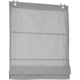 Kutti Raffrollo &raquo;Verlock&laquo; mit Hakenaufh&auml;ngung ohne Bohren blickdicht, Baumwolle, Hakenaufh&auml;ngung grau Obermaterial: 100% Baumwolle 140cm, einseitig 