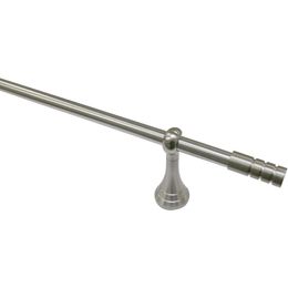 Gardinia Gardinenstange &raquo;Set Metall&laquo; &Oslash; 19 mm 1 l&auml;ufig-l&auml;ufig Fixma&szlig; 1-Lauf silber Metall B/L: 160cm &Oslash; 19mm, 1 l&auml;ufig