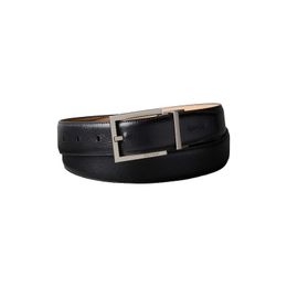 Calvin Klein Herren Lederg&uuml;rtel &raquo;SQUARE BUCKLE SAFFIANO 32MM ADJ&laquo; Gr&ouml;&szlig;enverstellbar mit Metallschlie&szlig;e schwarz 110