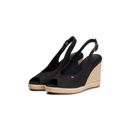 Tommy Hilfiger Damen High-Heel-Sandalette &raquo;FLAG HIGH WEDGE ESPAD SLINGBACK&laquo; Keilsandalette, Sommerschuh, verstellbarer Schnalle in schmaler Form 