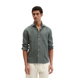 Marc O'Polo Marc O'polo Herren Marc O'Polo Leinenhemd im klassisch cleanen Look gr&uuml;n XL, N-Gr