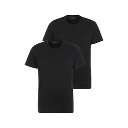BOSS Herren BOSS Rundhalsshirt &raquo;TShirtRN 2P Comfort&laquo; Packung, 2 Stk. mit Ton-in-Ton BOSS Logo-Schriftzug schwarz L