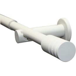 Gardinia Gardinenstange &raquo;Set &Oslash; 16/19 mm&laquo; &Oslash; 19 mm 1 l&auml;ufig-l&auml;ufig ausziehbar 1-Lauf beige L: 120cm - 210cm &Oslash; 19mm, 1 Stk., 1 l&auml;ufig