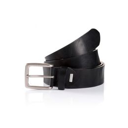 MONTI Herren MONTI Lederg&uuml;rtel &raquo;BOLOGNA&laquo; 3,5 cm breit, Jeans-Casual, Unikat, k&uuml;rzbar schwarz 90